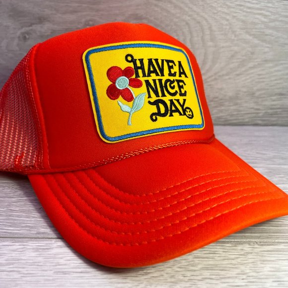 OTTO | Accessories | New Vintage Style Have A Nice Day Orange Trucker ...